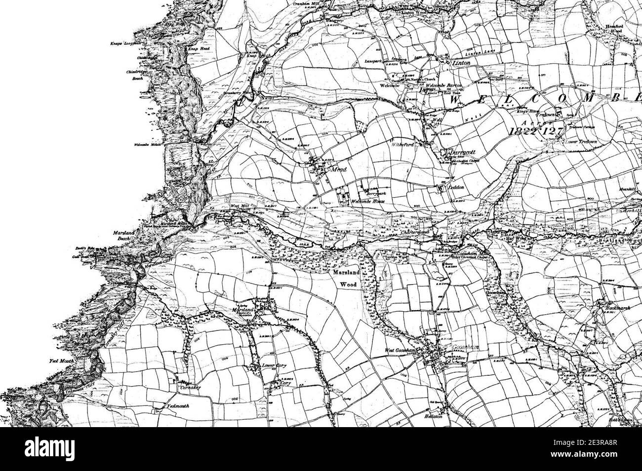 Map of Cornwall OS Map name 001-NE, Ordnance Survey, 1868-1896 Stock ...