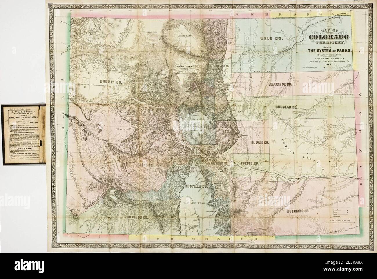 Map of Colorado Territory, shewing the system of parks Stock Photo - Alamy