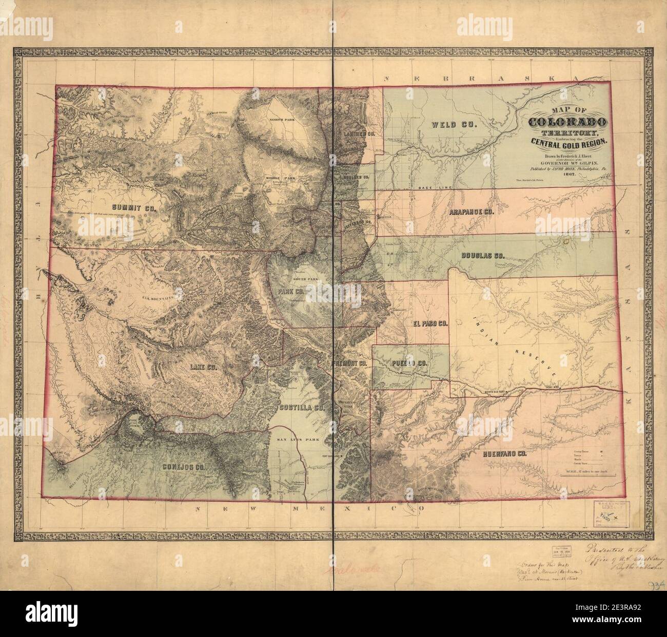 Colorado gold map hi-res stock photography and images - Alamy