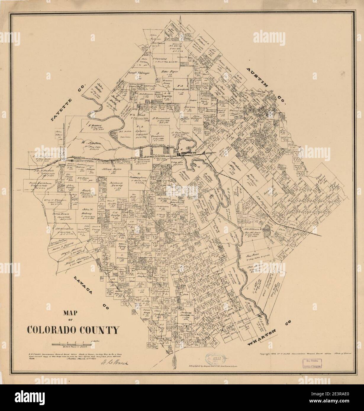 Map of Colorado County Stock Photo - Alamy