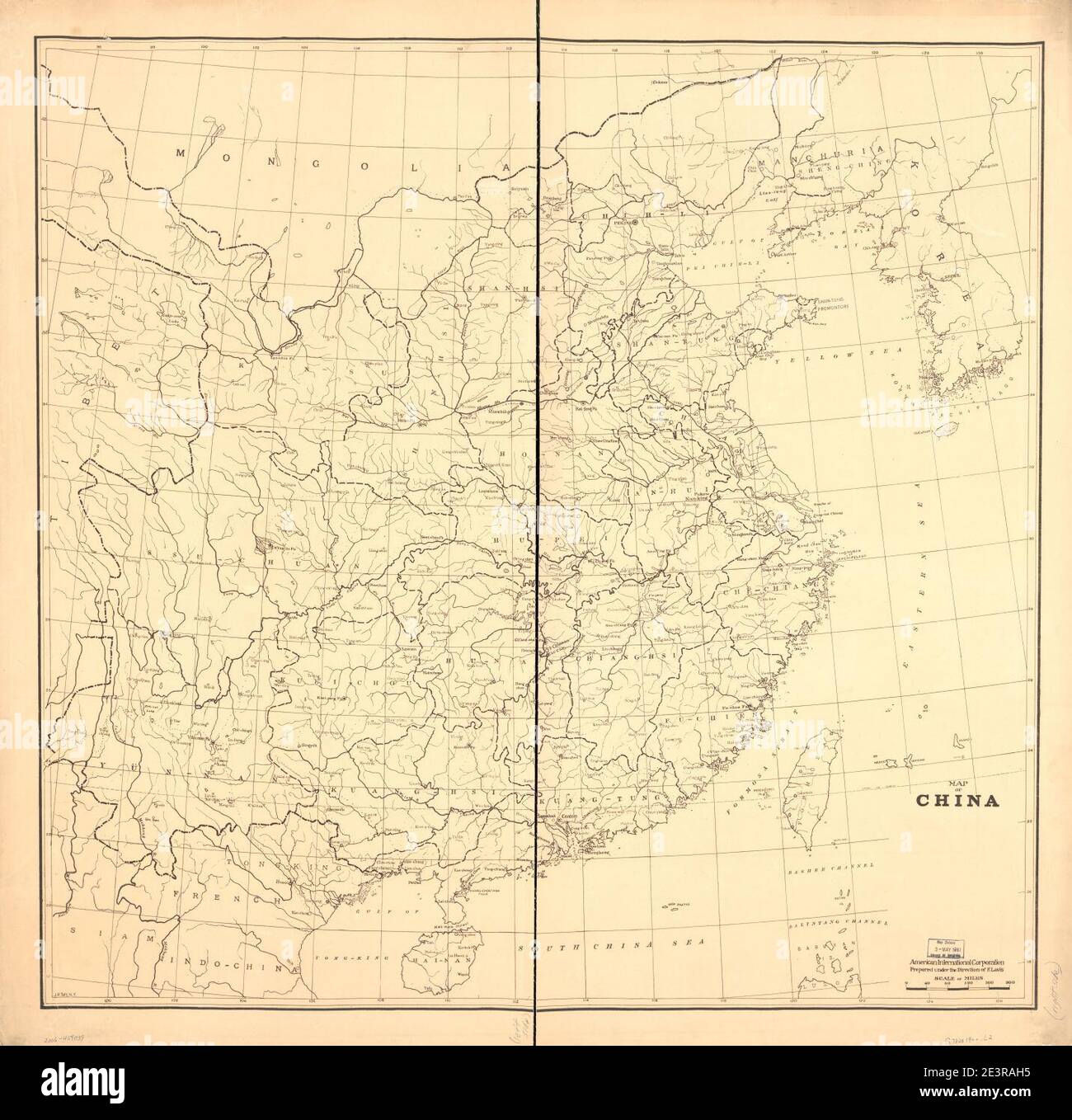 Map of China Stock Photo - Alamy