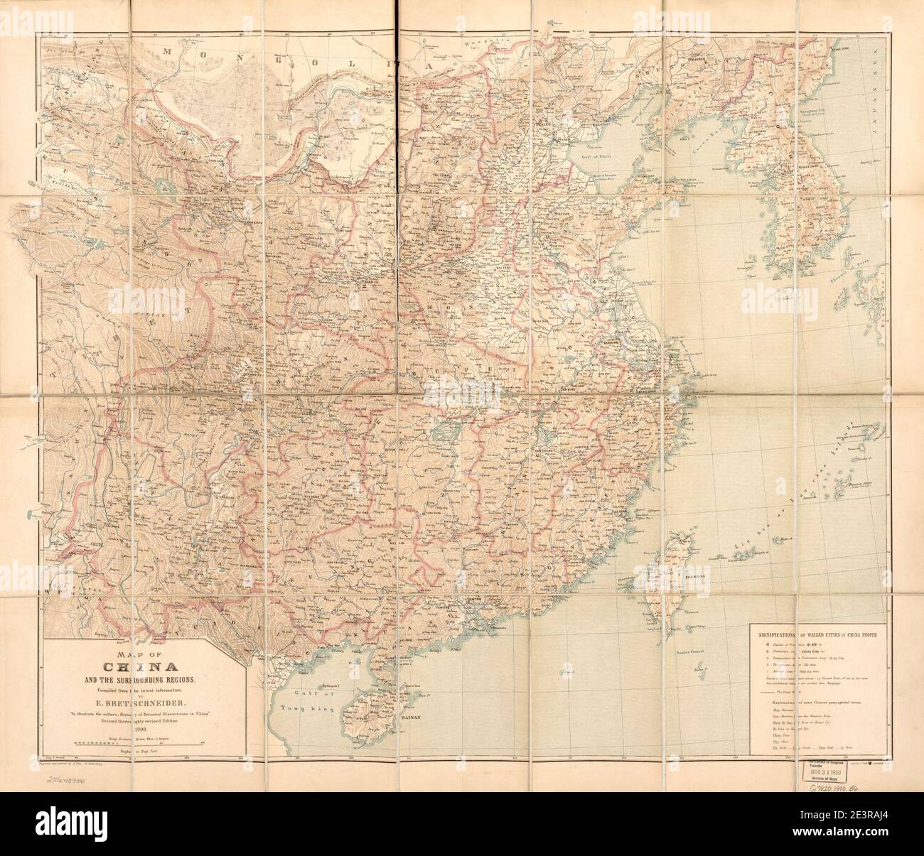 Map of China and the surrounding regions Stock Photo - Alamy