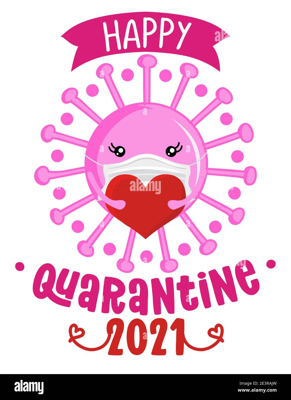 Happy Quarantine Valentine 2021 pun - Awareness lettering phrase ...