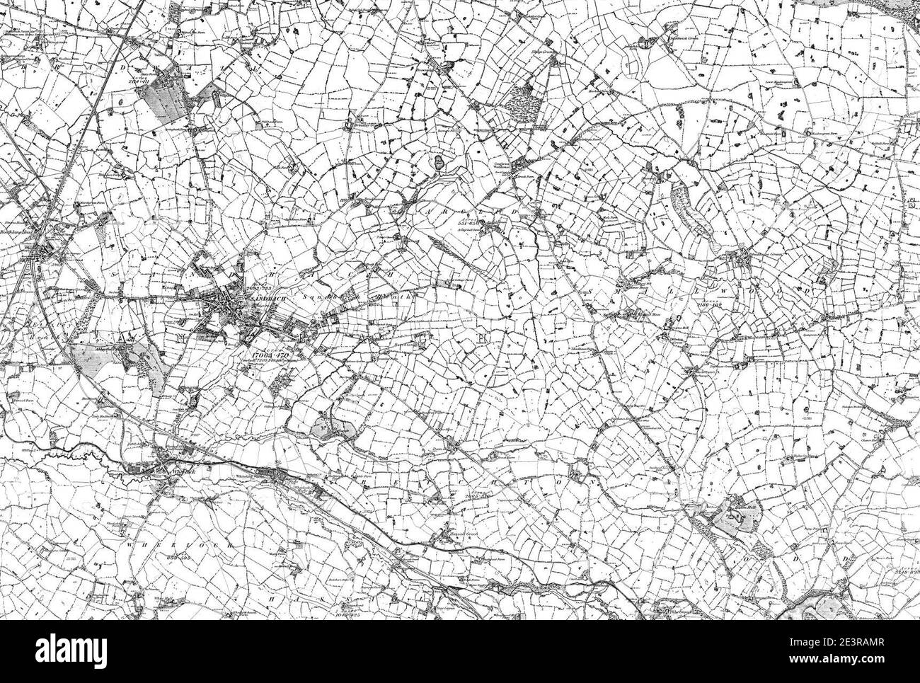 Map of Cheshire Sheet 050, Ordnance Survey, 1881-1882 Stock Photo - Alamy