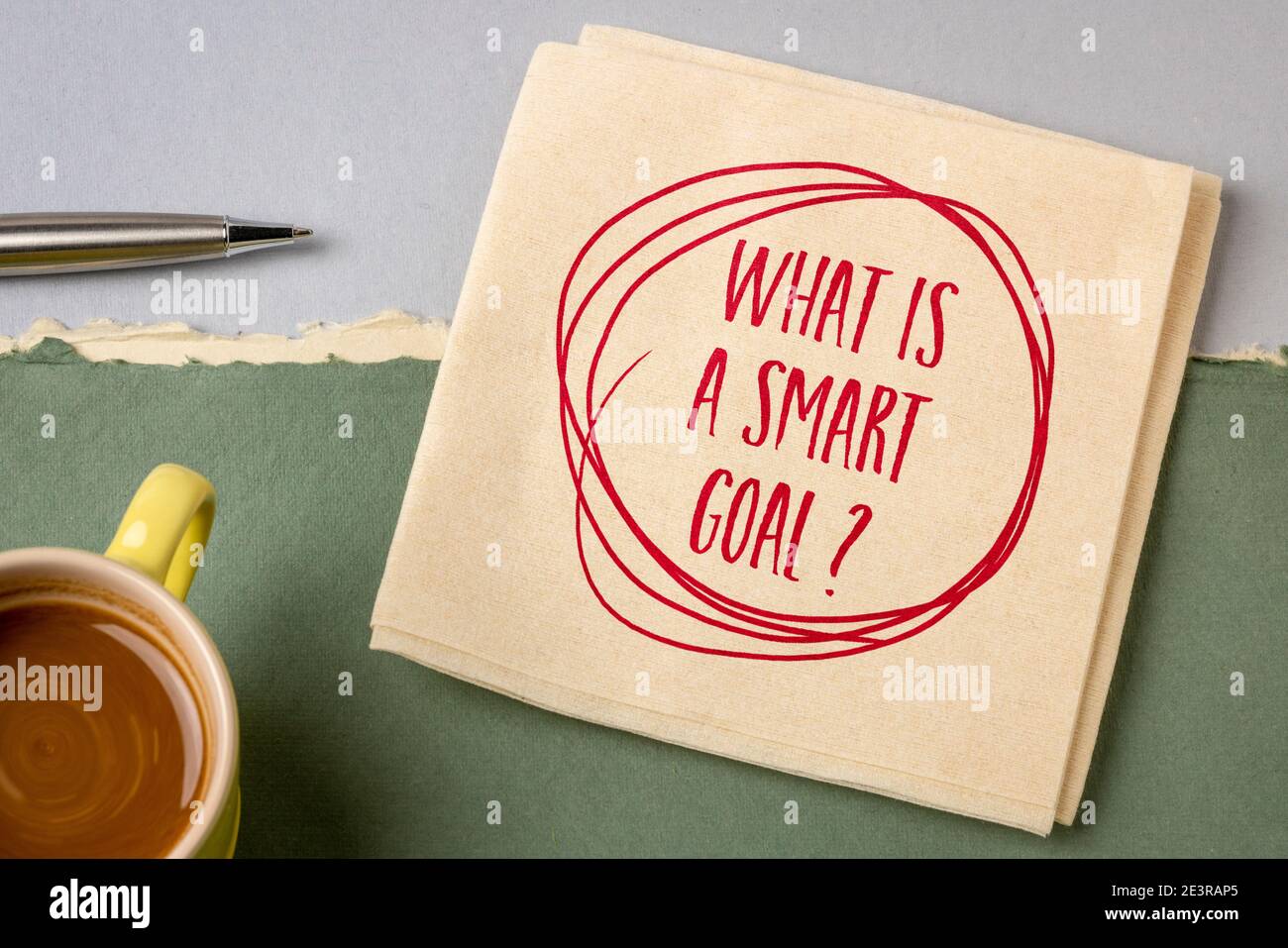 Smart goal setting concept handwriting hi-res stock photography and ...