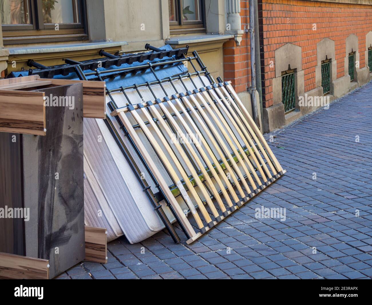 Bulky waste collection Waste disposal on the roadside Stock Photo - Alamy