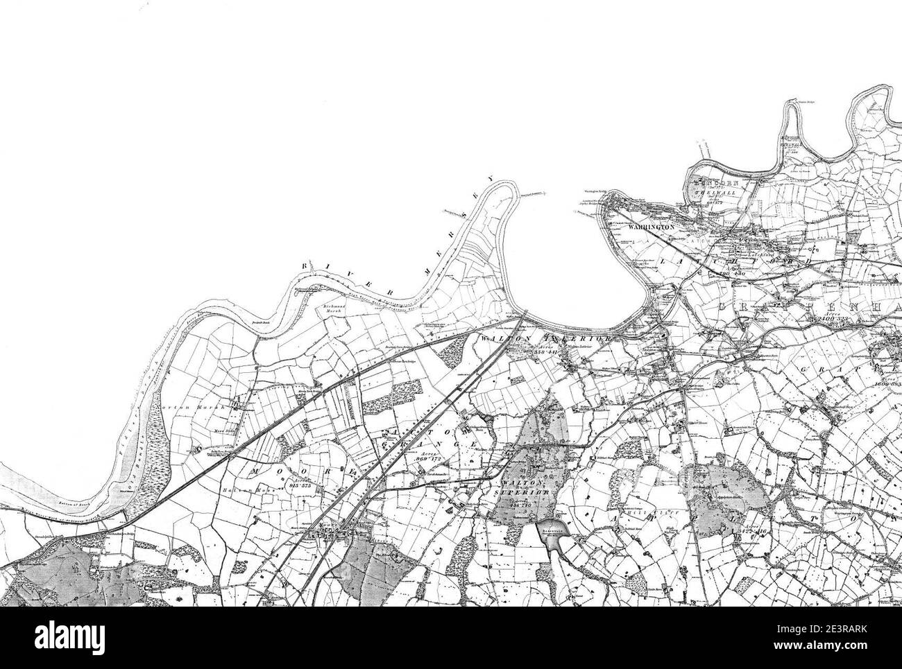 Map of Cheshire Sheet 016, Ordnance Survey, 1881-1882 Stock Photo - Alamy