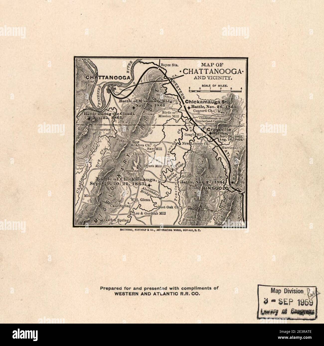Map of chattanooga hi-res stock photography and images - Alamy