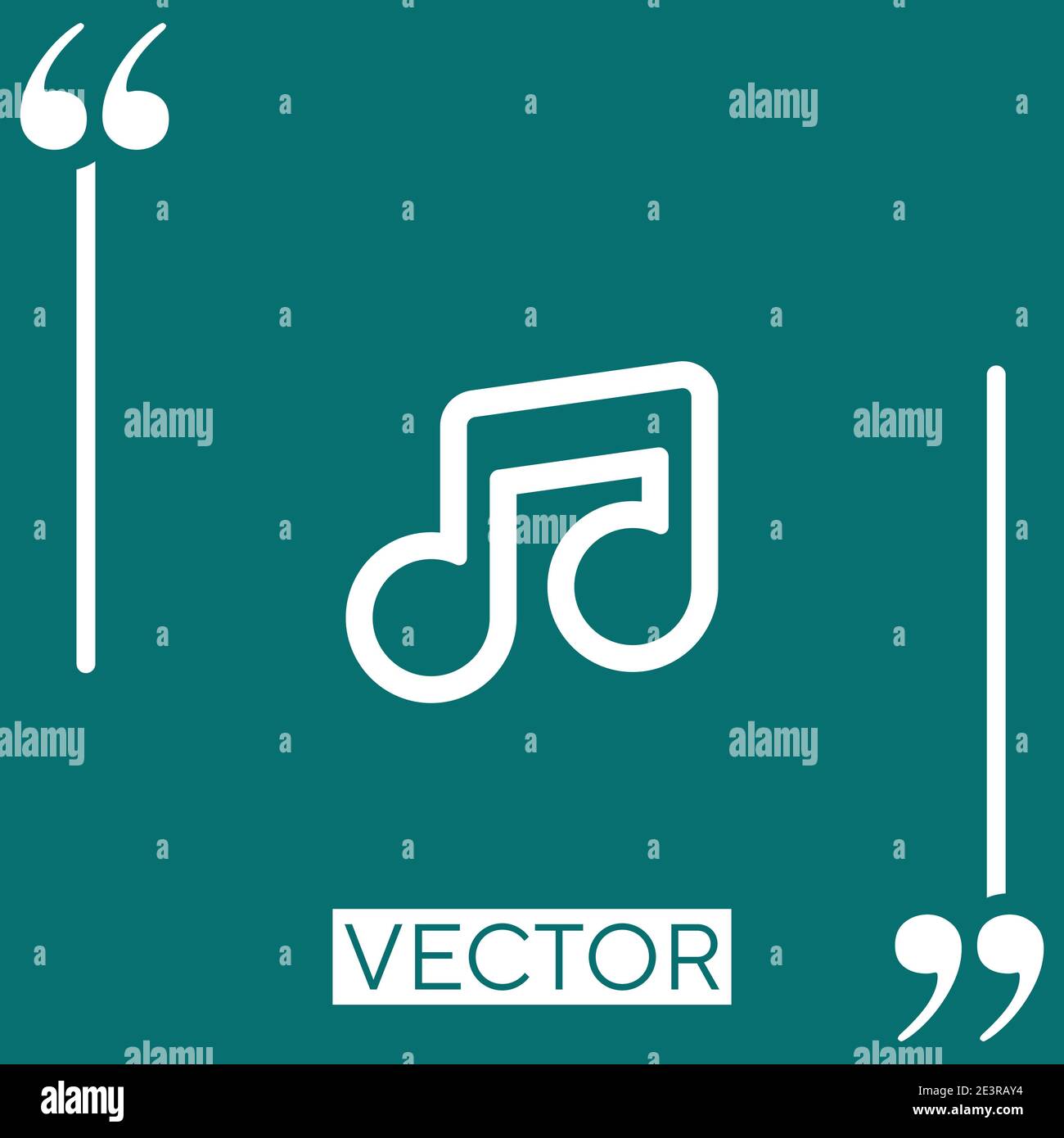music note outline vector icon Linear icon. Editable stroke line Stock ...