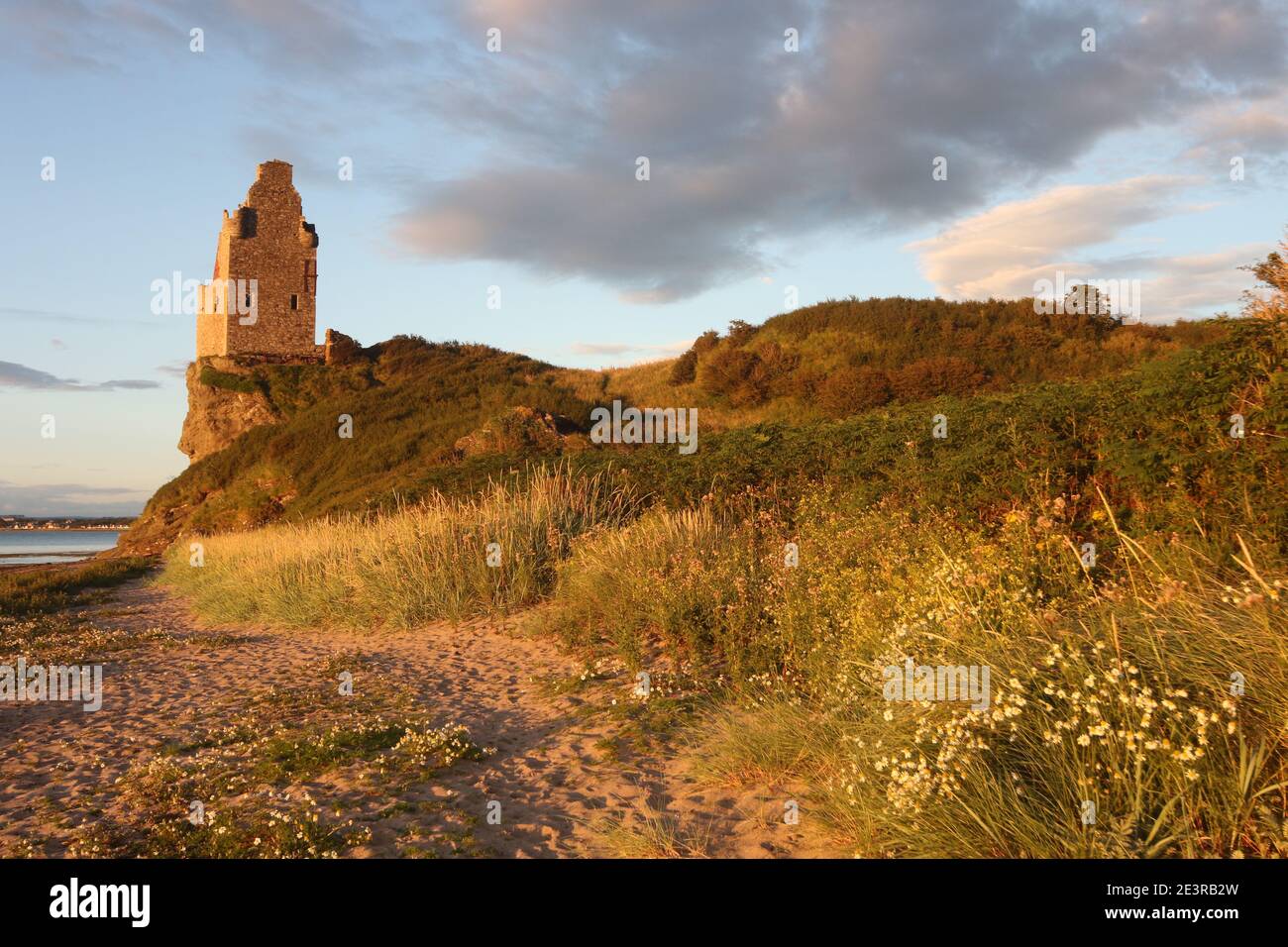 Greenan Castle, Ayr, Ayrshire, Scotland UK. Perched upon the top of a ...