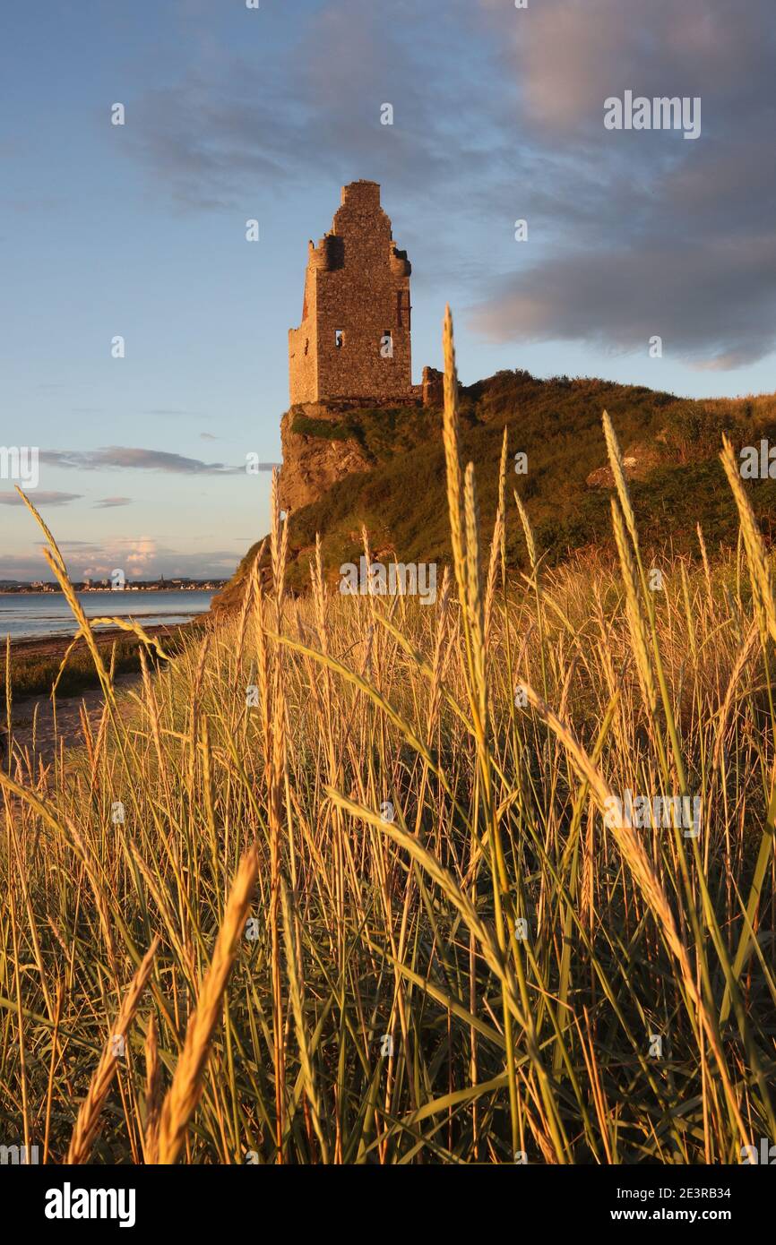 Greenan Castle, Ayr, Ayrshire, Scotland UK. Perched upon the top of a ...