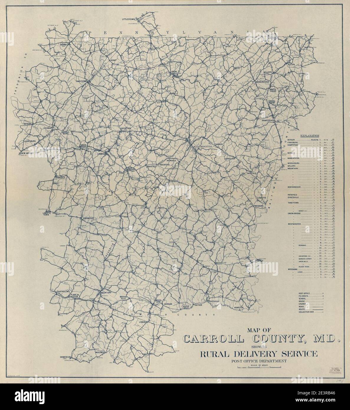 Map of carroll hi-res stock photography and images - Alamy