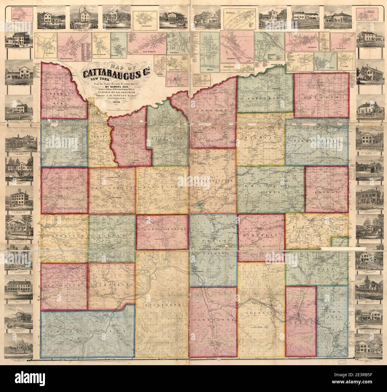 Cattaraugus county map hi-res stock photography and images - Alamy