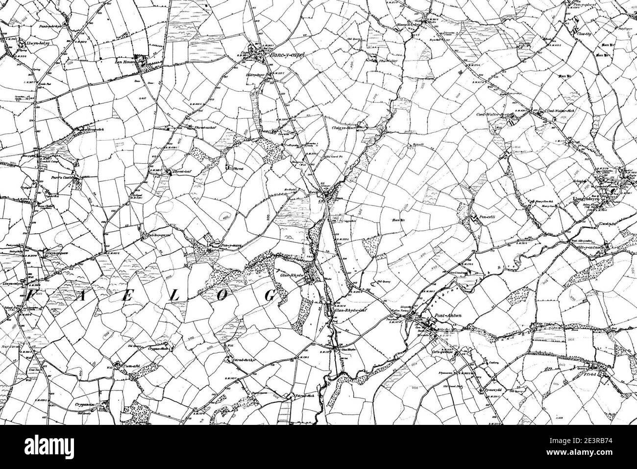 Map of Carmarthenshire OS Map name 046-NE, Ordnance Survey, 1888-1898 ...
