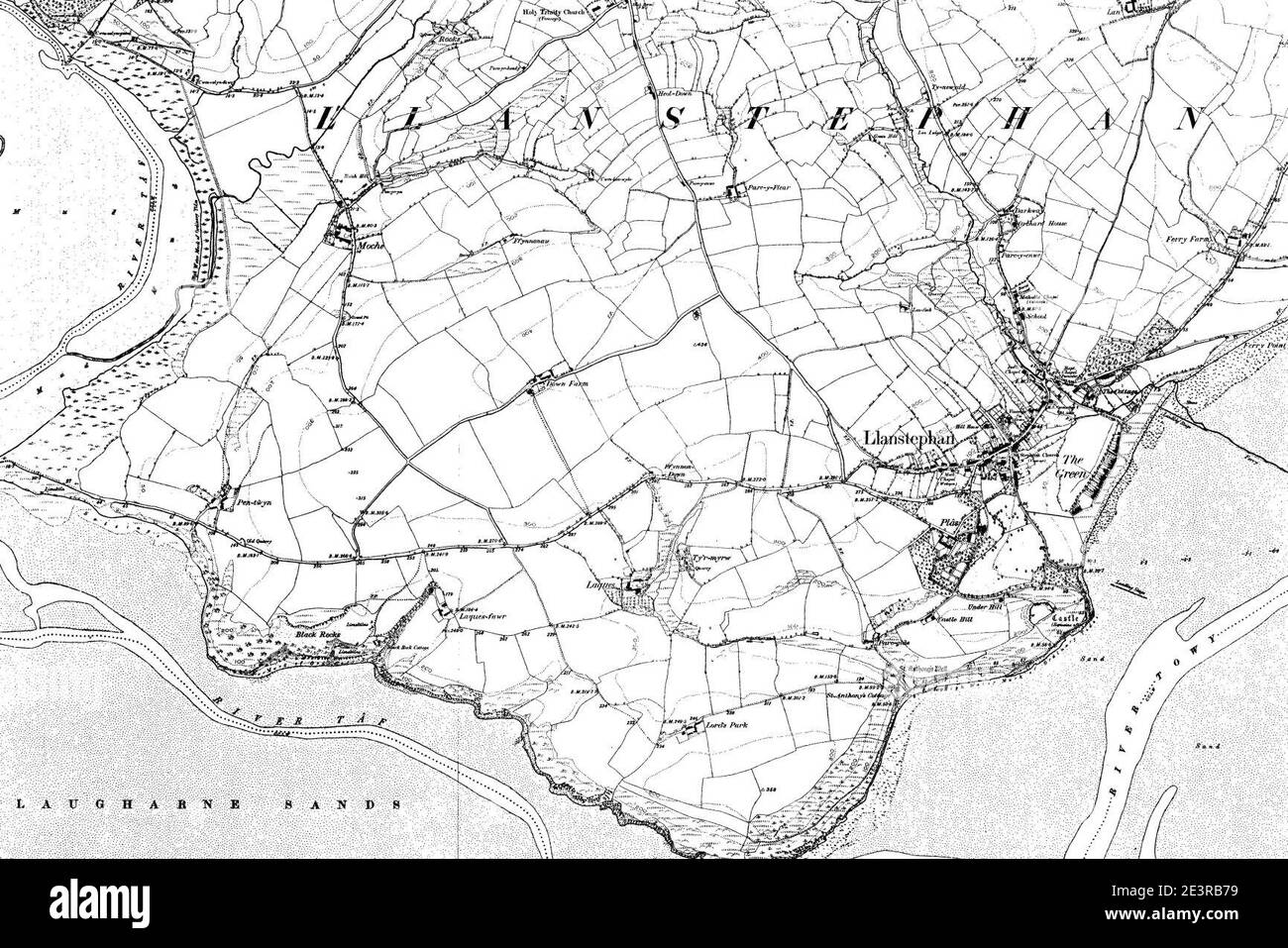 Map of Carmarthenshire OS Map name 045-SE, Ordnance Survey, 1888-1898 ...