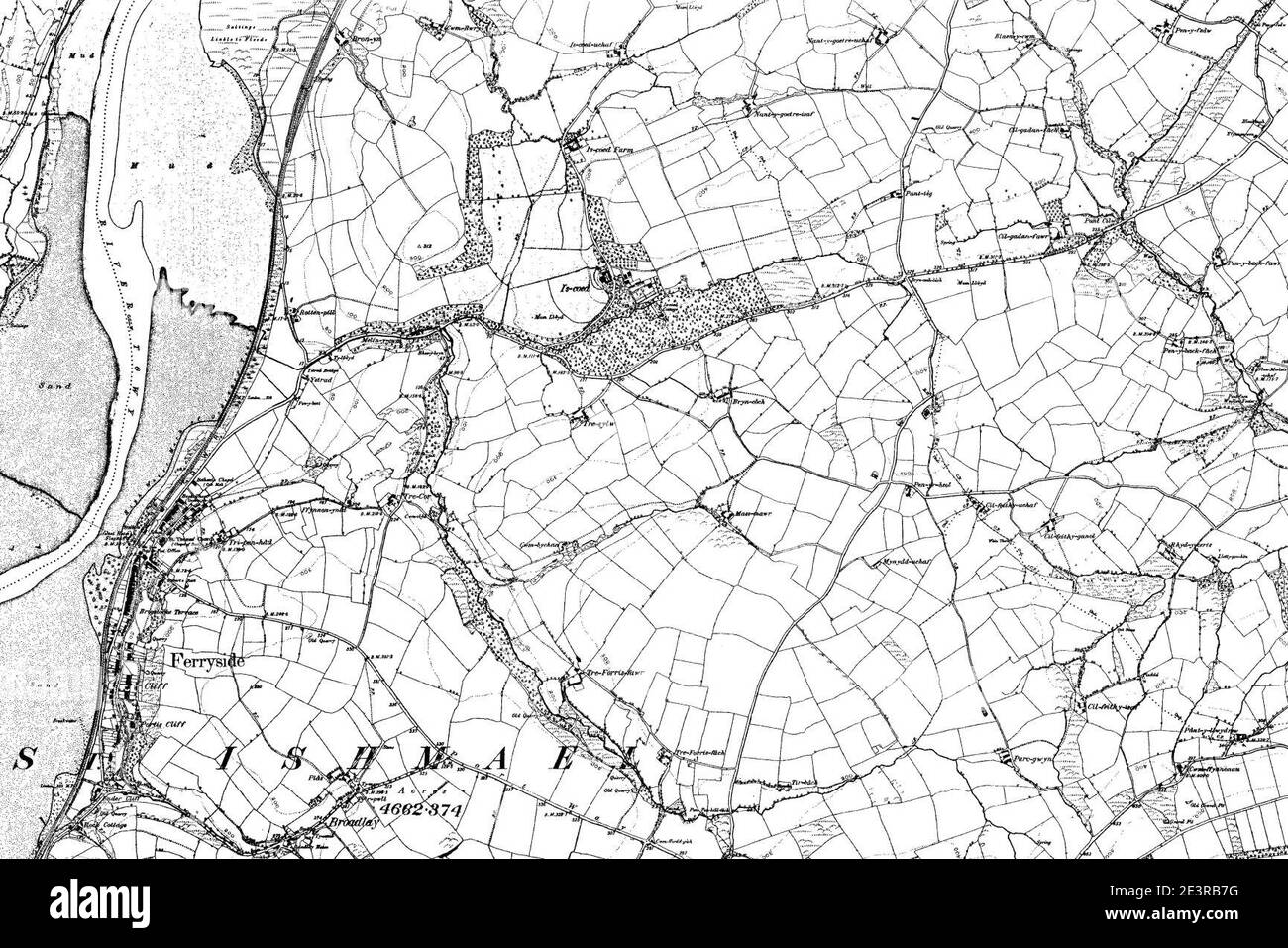Map of Carmarthenshire OS Map name 046-SW, Ordnance Survey, 1888-1898 ...
