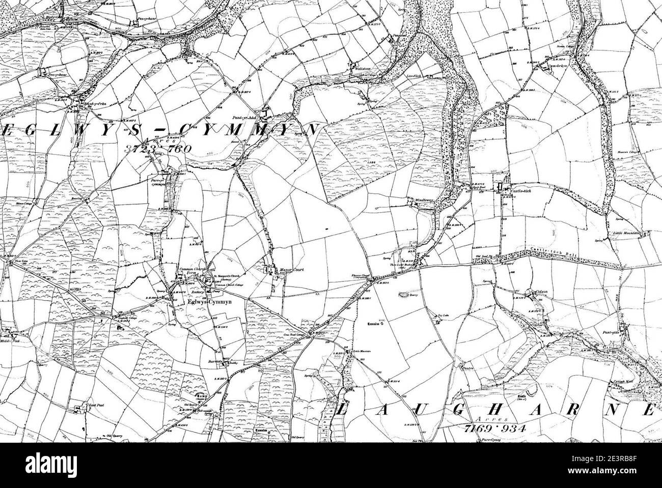 Map of Carmarthenshire OS Map name 044-SE, Ordnance Survey, 1888-1898 ...