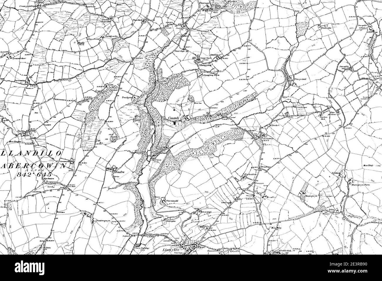 Map of Carmarthenshire OS Map name 045-NE, Ordnance Survey, 1888-1898 ...