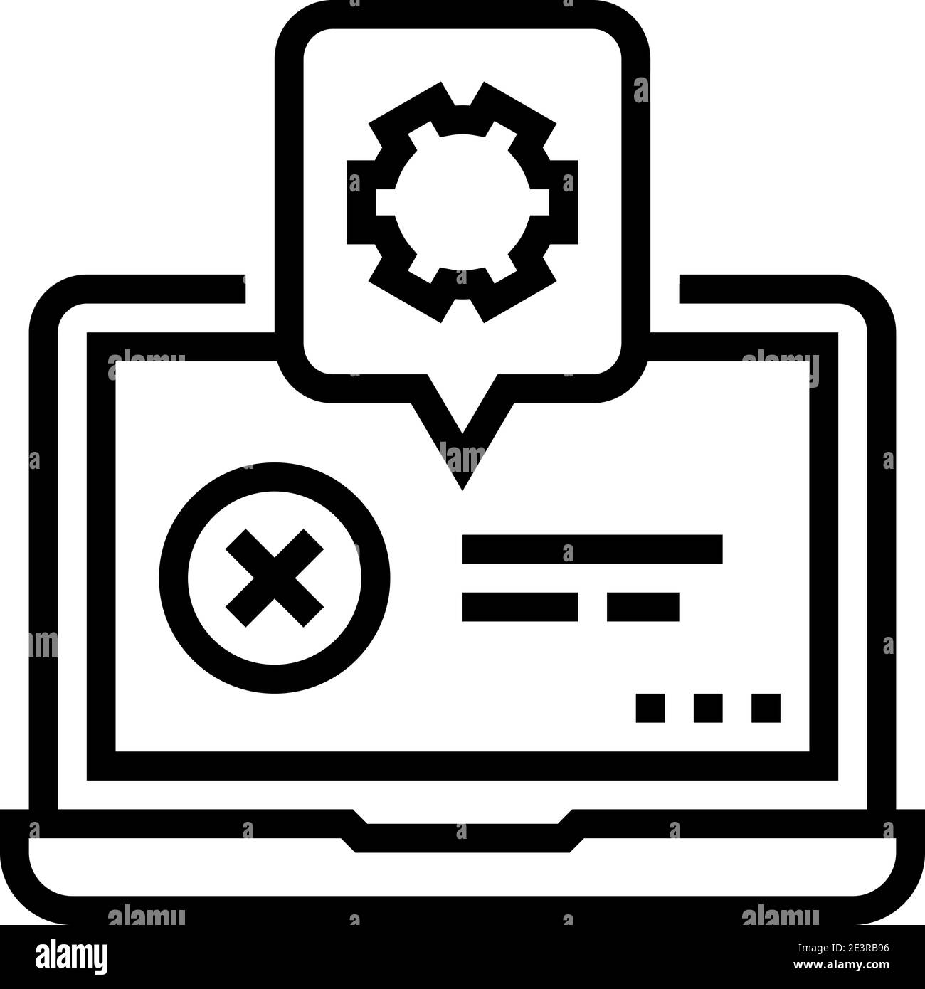 laptop repair line icon vector illustration Stock Vector Image & Art ...