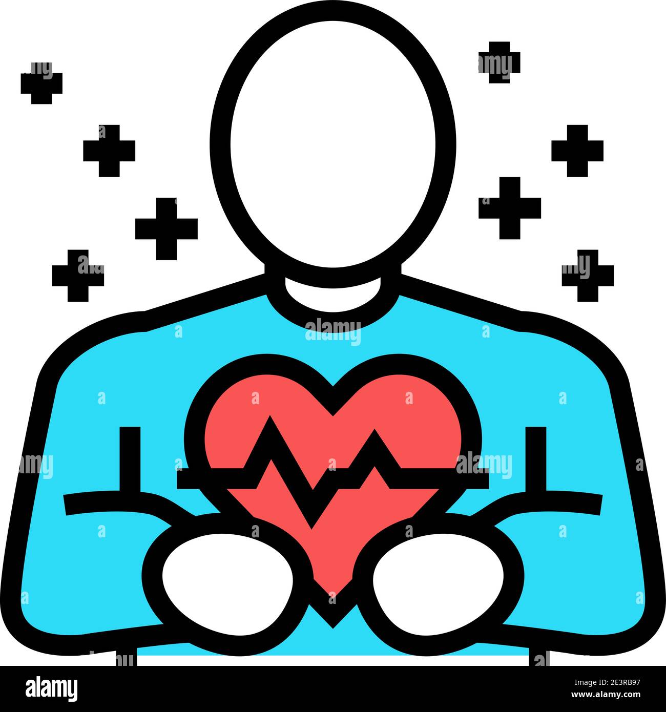 health people value color icon vector illustration Stock Vector Image ...