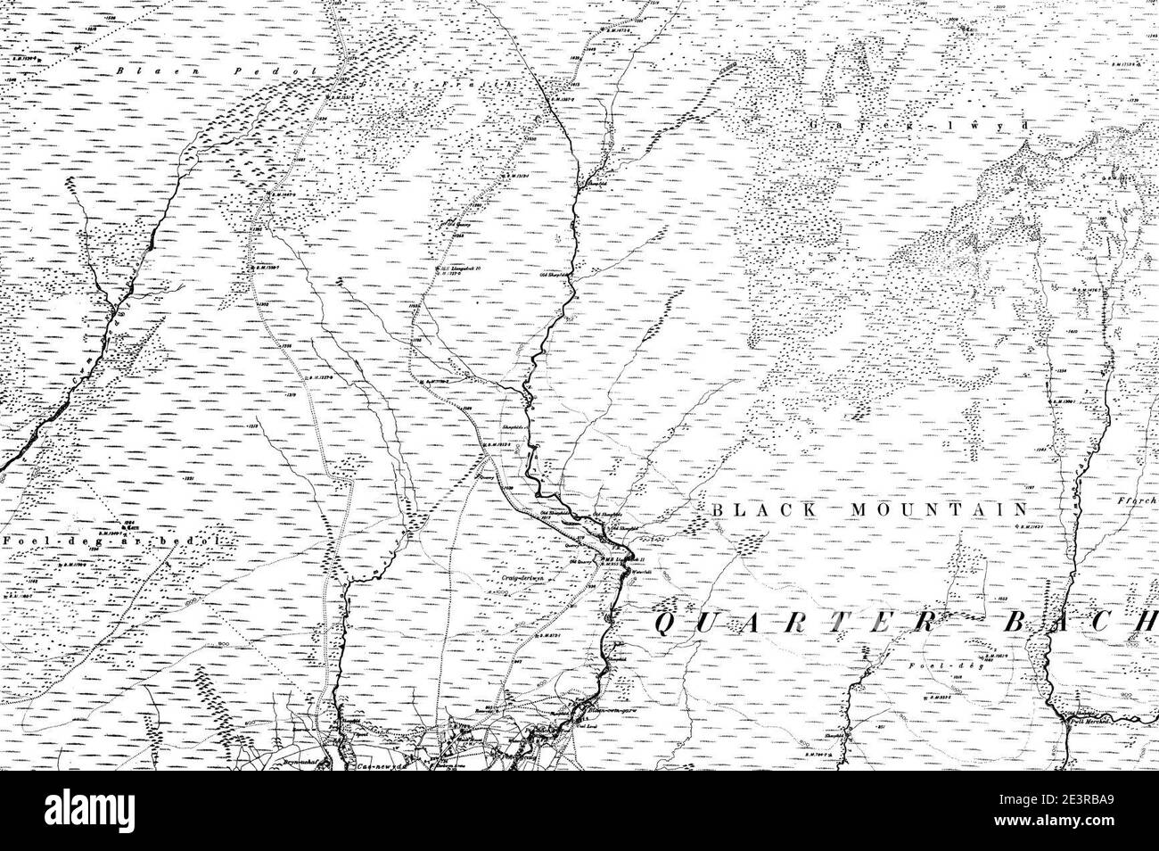 Map of Carmarthenshire OS Map name 042-SE, Ordnance Survey, 1888-1898 ...