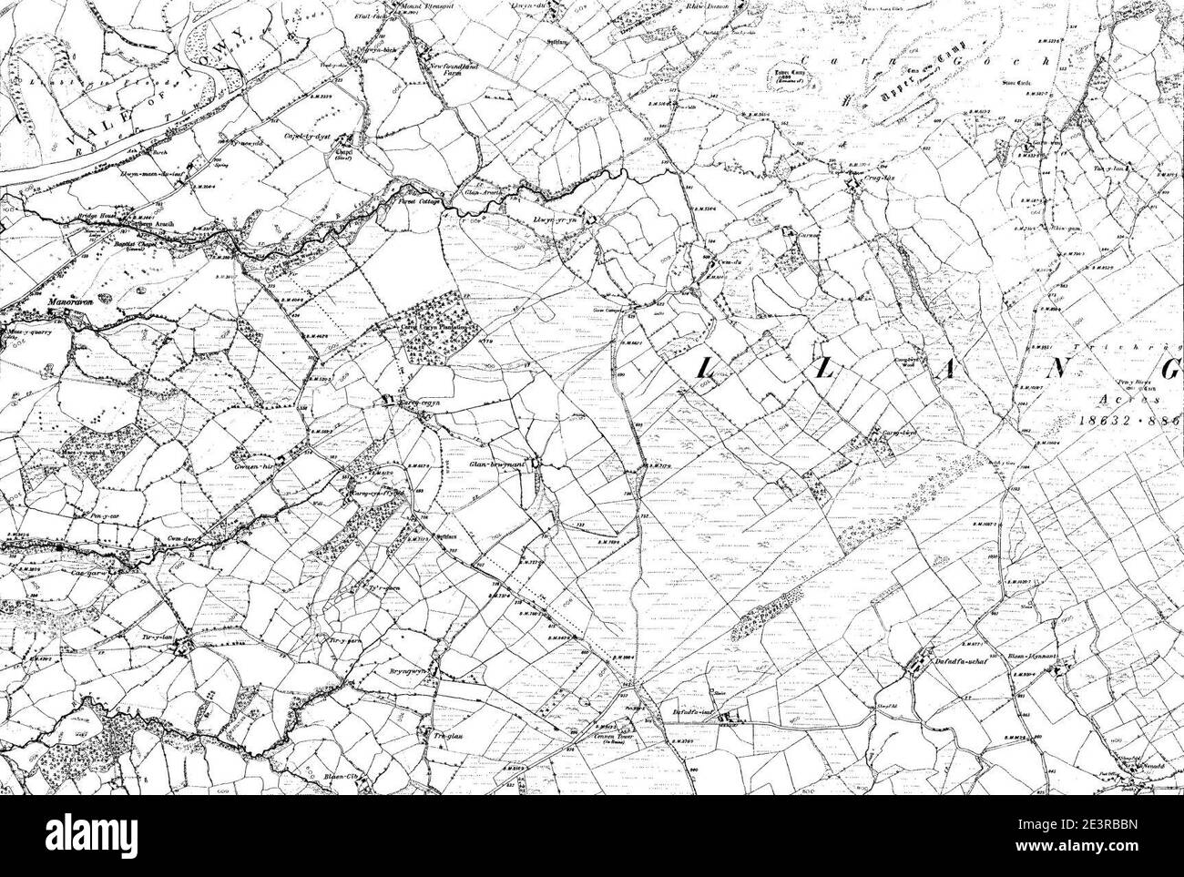 Map of Carmarthenshire OS Map name 034-SW, Ordnance Survey, 1888-1898 ...