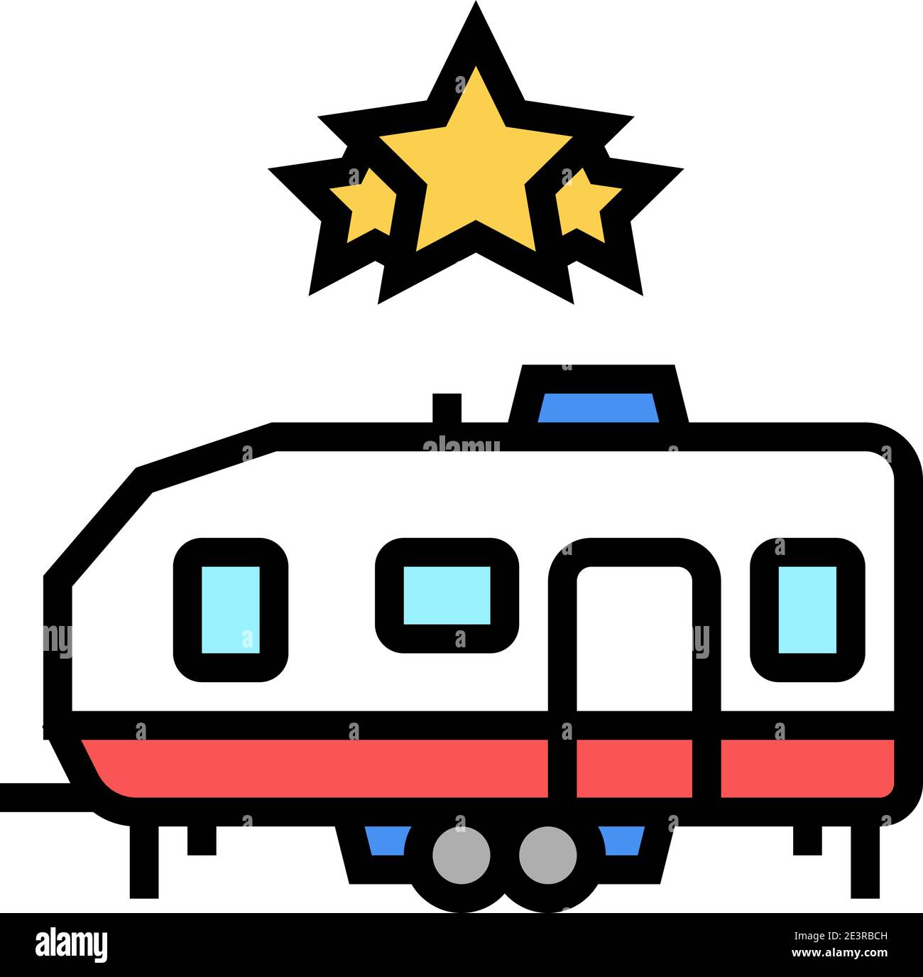 celebrity trailer color icon vector illustration Stock Vector Image ...