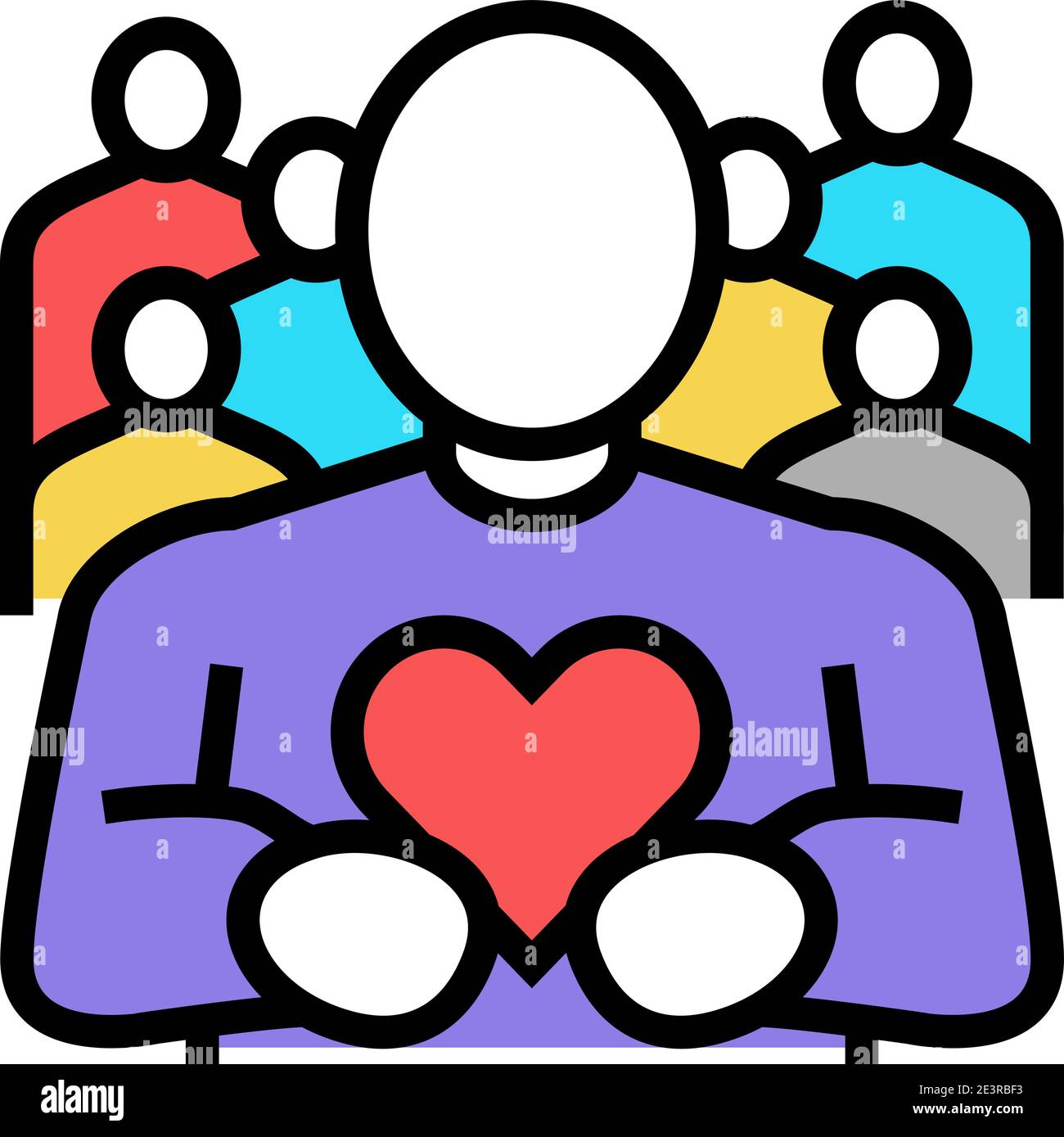 love people value color icon vector illustration Stock Vector Image ...