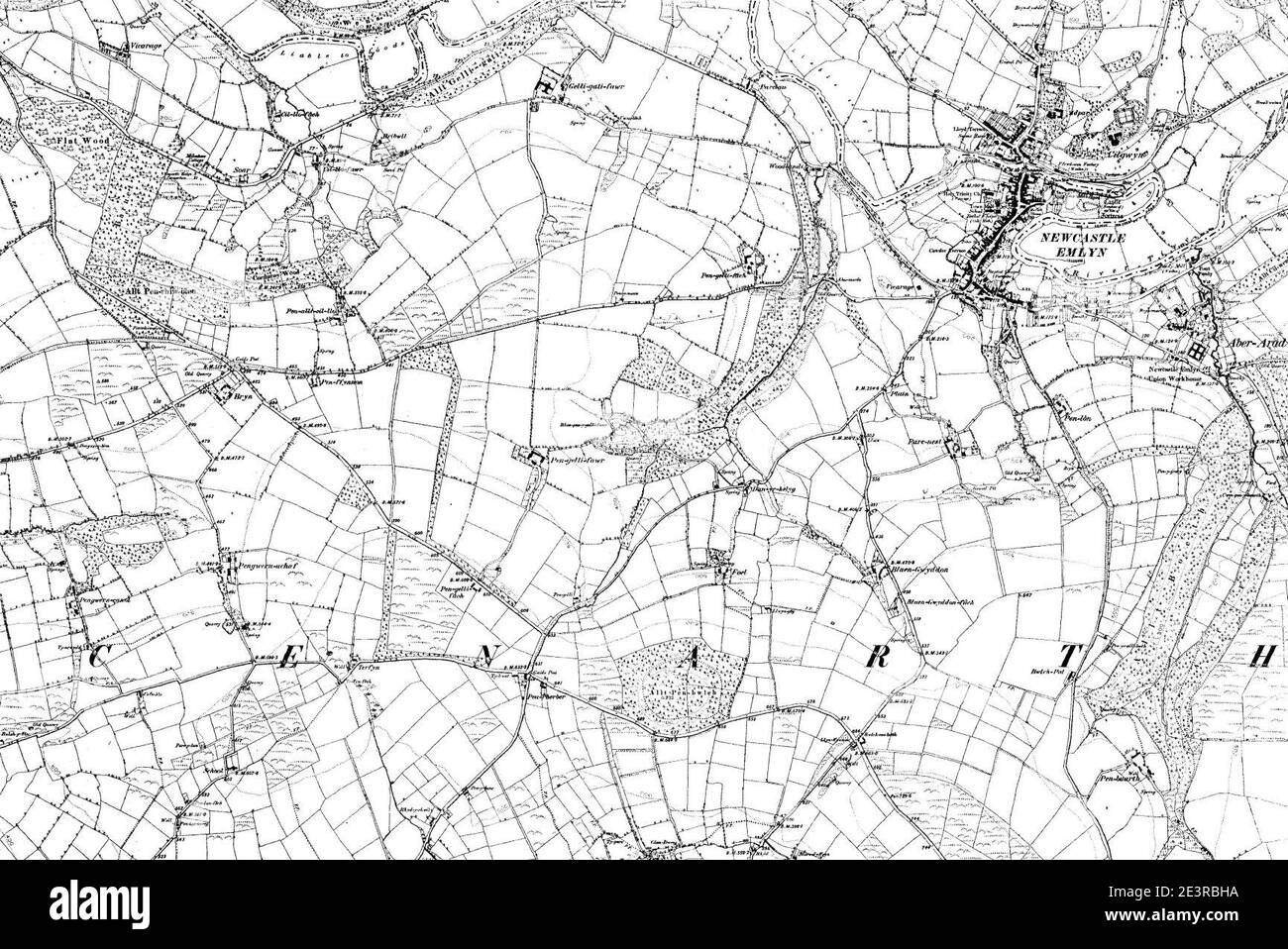 Map of Carmarthenshire OS Map name 013-NW, Ordnance Survey, 1888-1898 ...