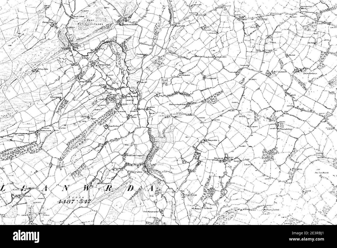 Map of Carmarthenshire OS Map name 017-SE, Ordnance Survey, 1888-1898 ...