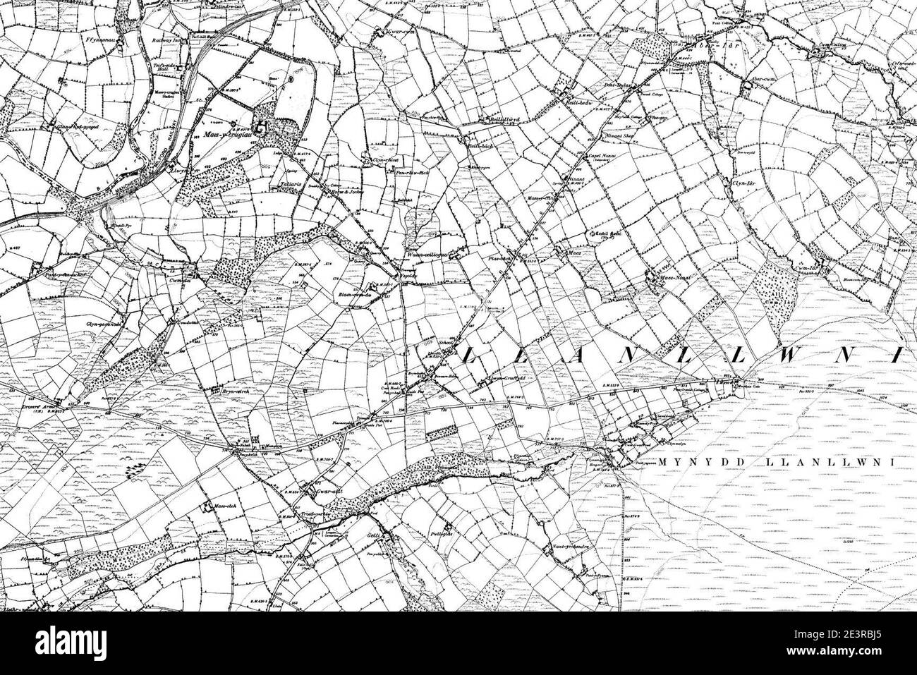 Map of Carmarthenshire OS Map name 015-NW, Ordnance Survey, 1888-1898 ...