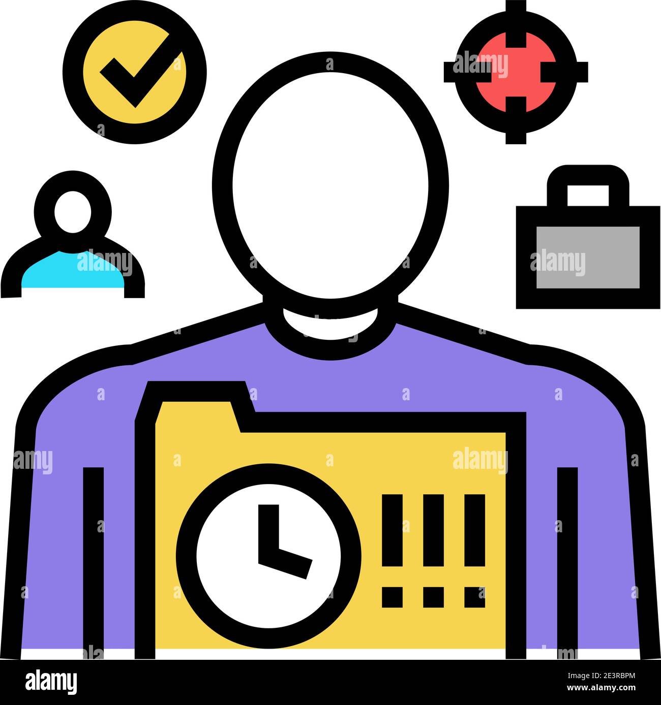 responsibility people value color icon vector illustration Stock Vector ...