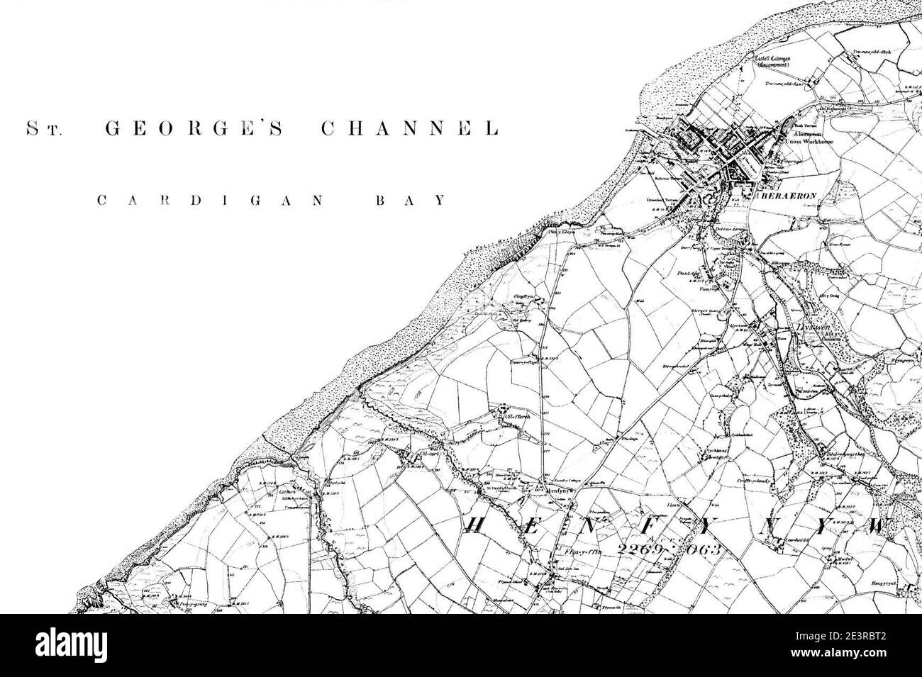 Map of Cardiganshire OS Map name 018-SE, Ordnance Survey, 1887-1891 ...