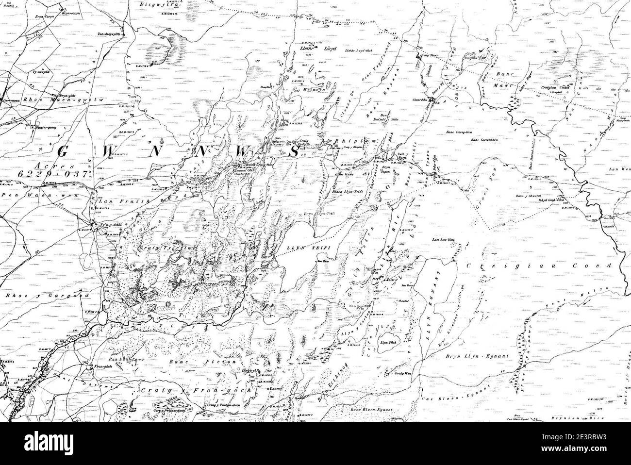 Map of Cardiganshire OS Map name 017-SW, Ordnance Survey, 1887-1891 ...