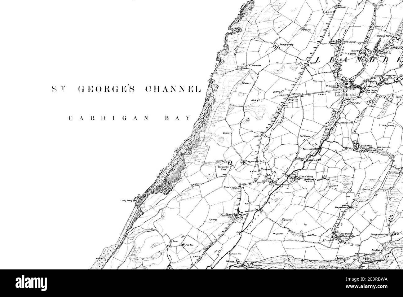 Map of Cardiganshire OS Map name 014-NE, Ordnance Survey, 1887-1891 ...