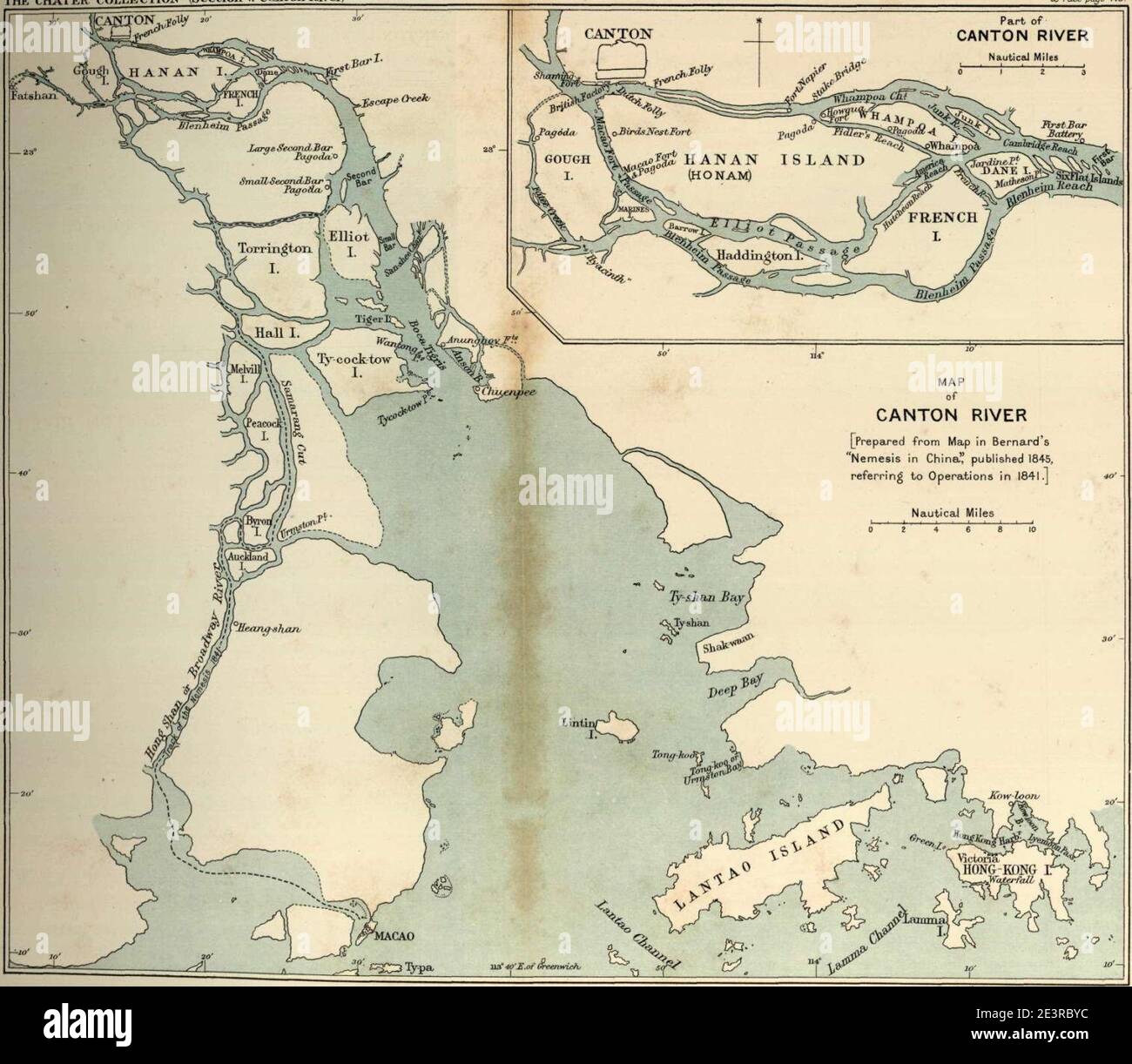 Map of Canton River Stock Photo - Alamy