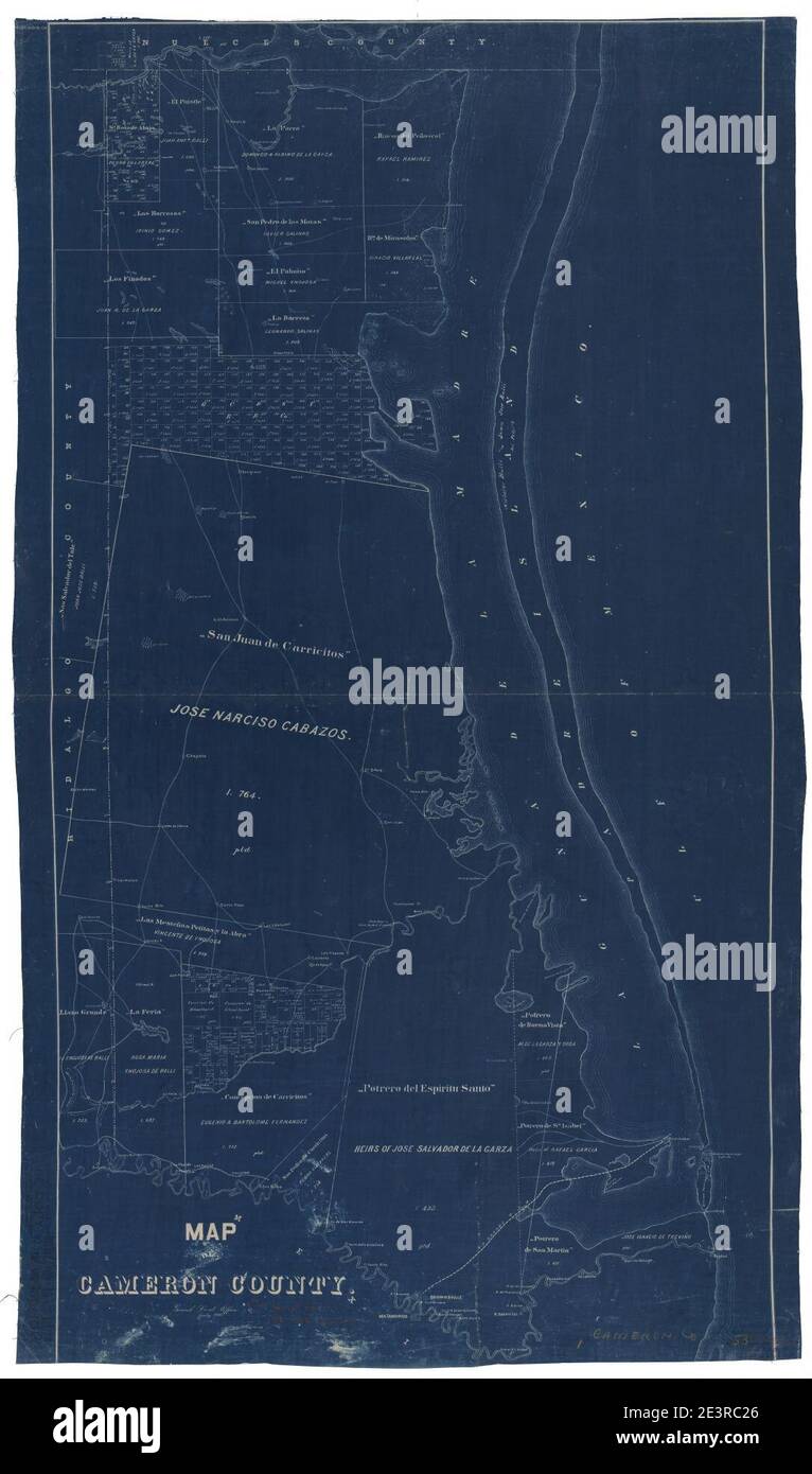 Cameron county map hi-res stock photography and images - Alamy