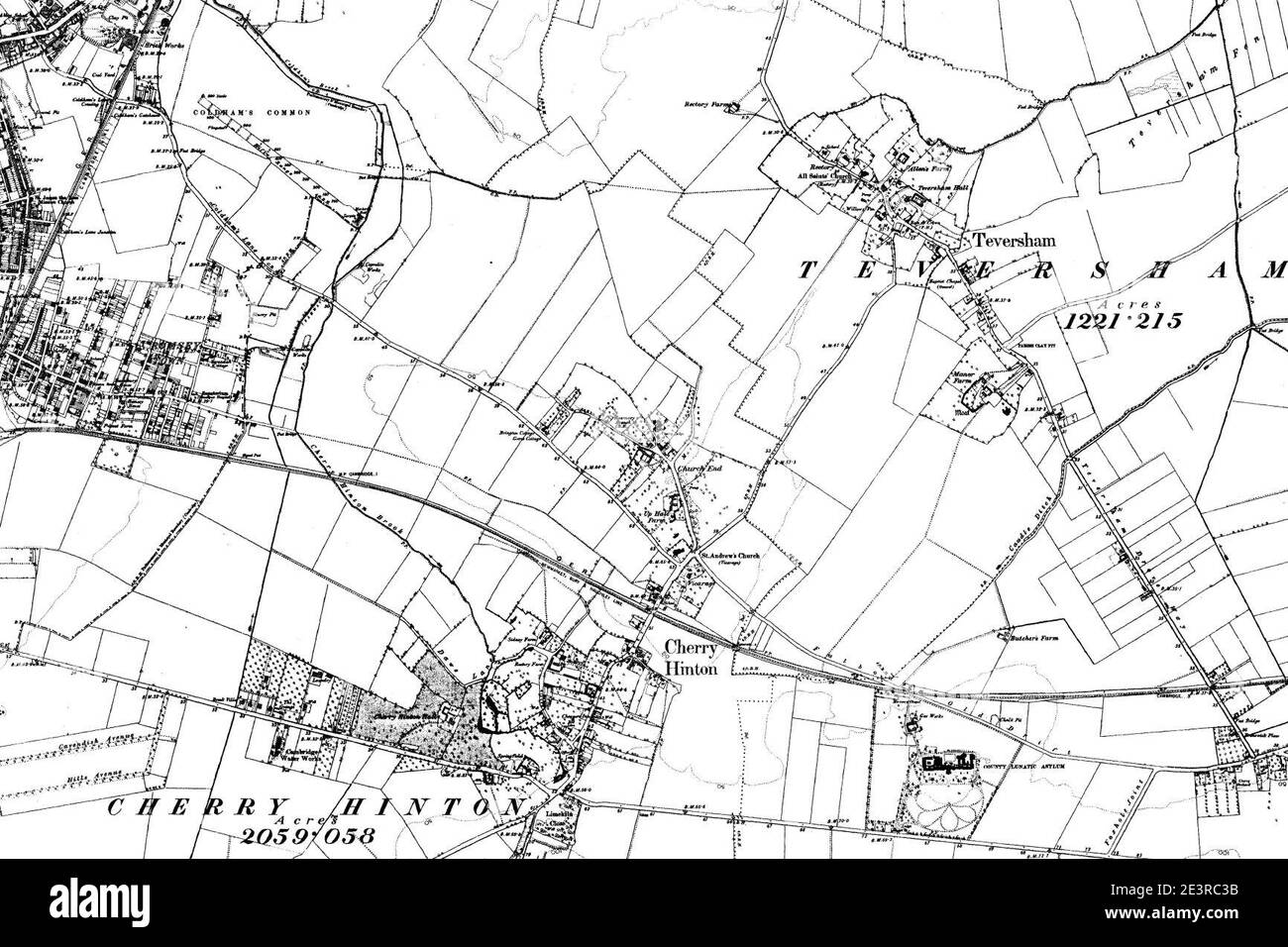 Map of Cambridgeshire OS Map name 047-NE, Ordnance Survey, 1884-1892 ...