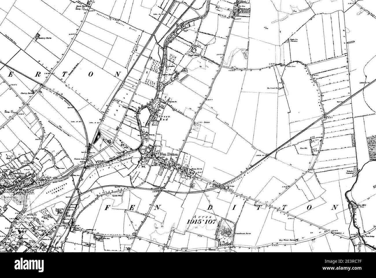 Map of Cambridgeshire OS Map name 040-SE, Ordnance Survey, 1884-1892 ...