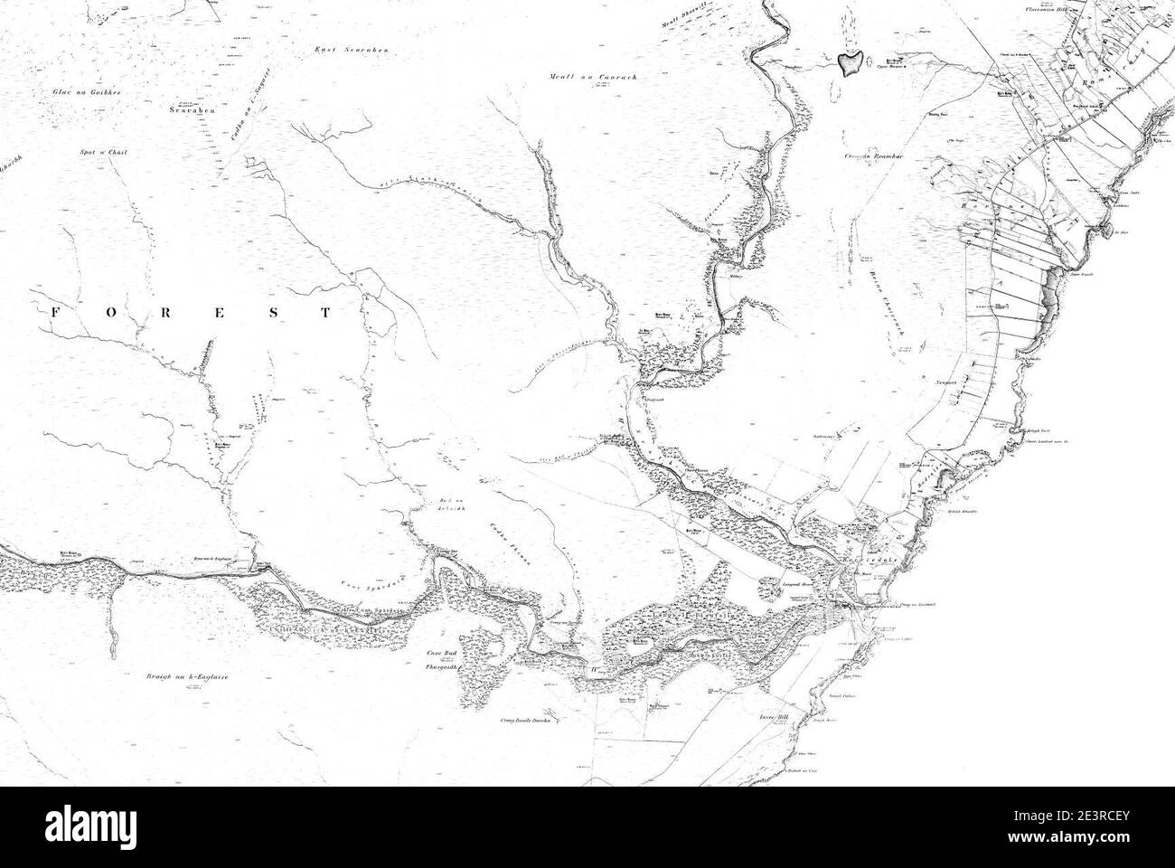 Map of Caithness-shire Sheet 042, Ordnance Survey, 1876-1878 Stock ...