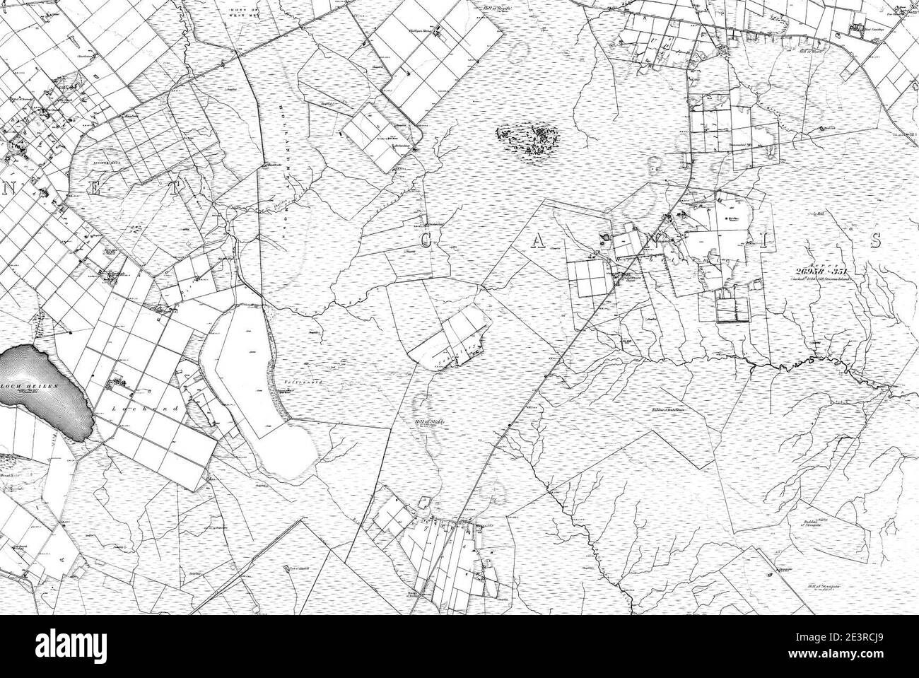 Map of Caithness-shire Sheet 007, Ordnance Survey, 1876-1878 Stock ...