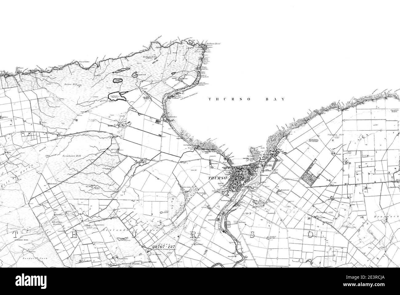 Map of Caithness-shire Sheet 005, Ordnance Survey, 1876-1878 Stock ...