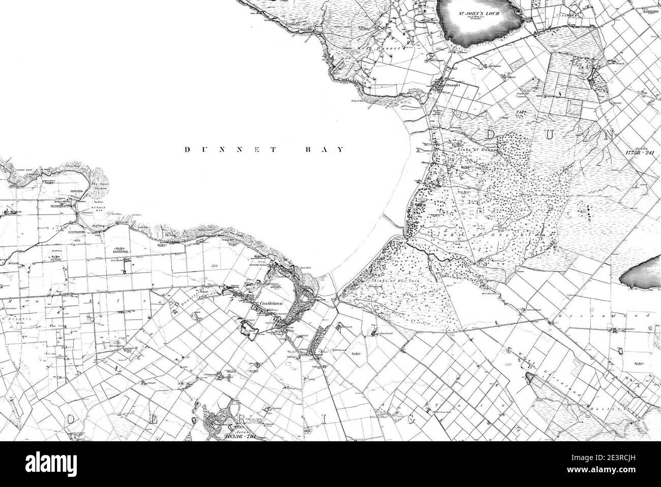 Map of Caithness-shire Sheet 006, Ordnance Survey, 1876-1878 Stock ...