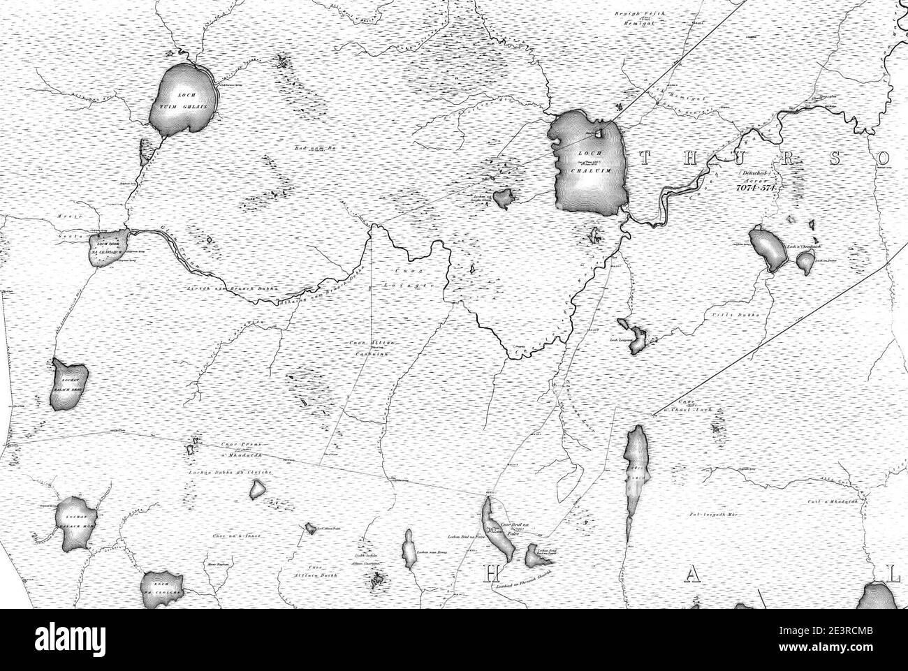 Map of Caithness-shire Sheet 021, Ordnance Survey, 1876-1878 Stock ...
