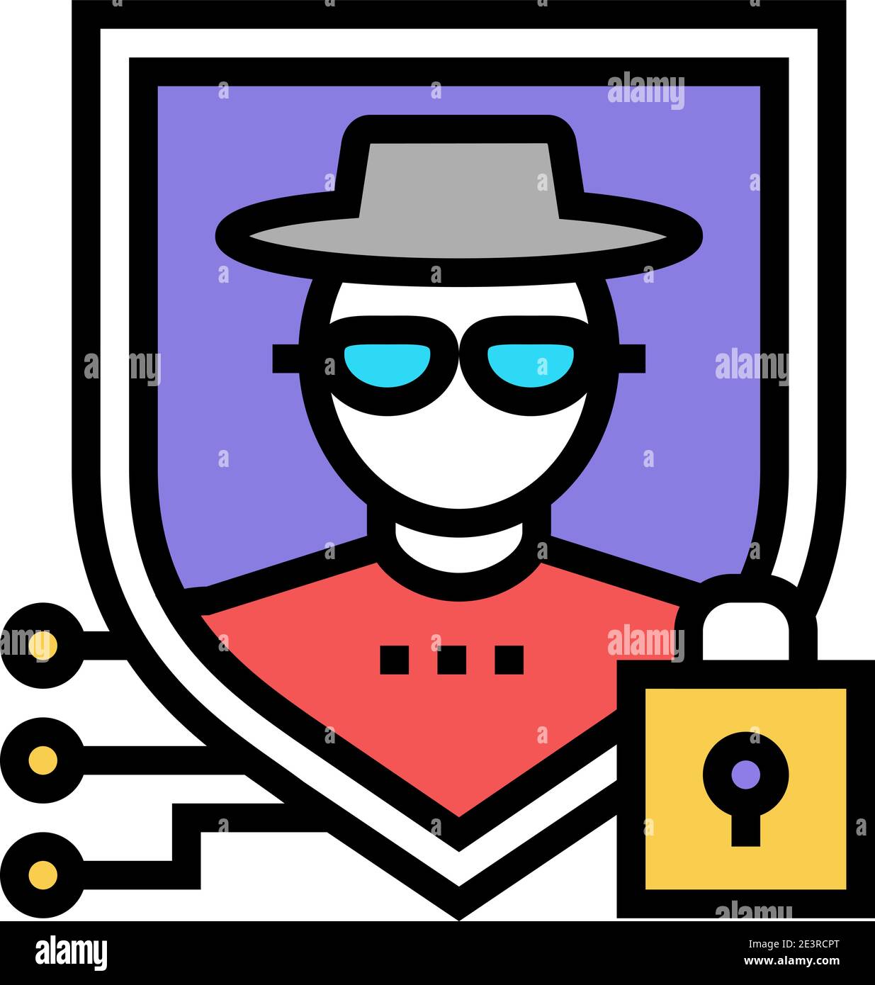 security people value color icon vector illustration Stock Vector Image ...