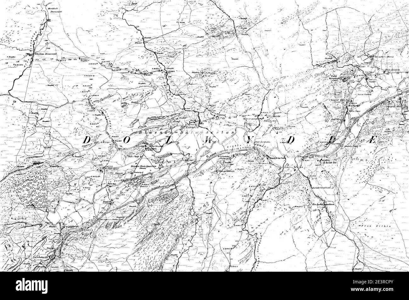 Map of Caernarvonshire OS Map name 023-SW, Ordnance Survey, 1888-1895 ...