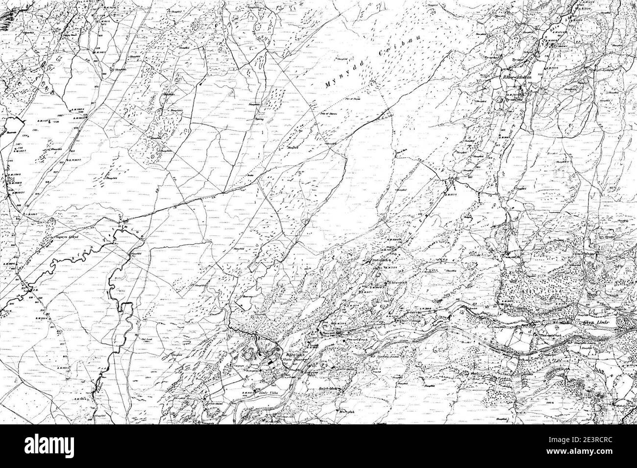 Map of Caernarvonshire OS Map name 023-NE, Ordnance Survey, 1888-1895 ...