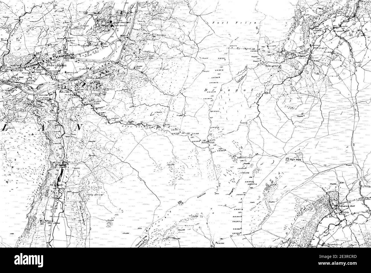 Map of Caernarvonshire OS Map name 023-SE, Ordnance Survey, 1888-1895 ...
