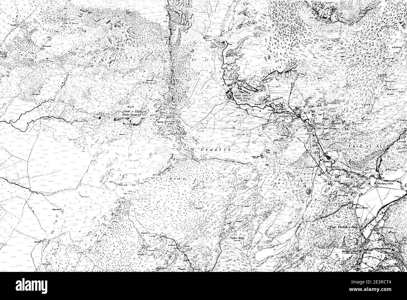 Map of Caernarvonshire OS Map name 022-SW, Ordnance Survey, 1888-1895 ...