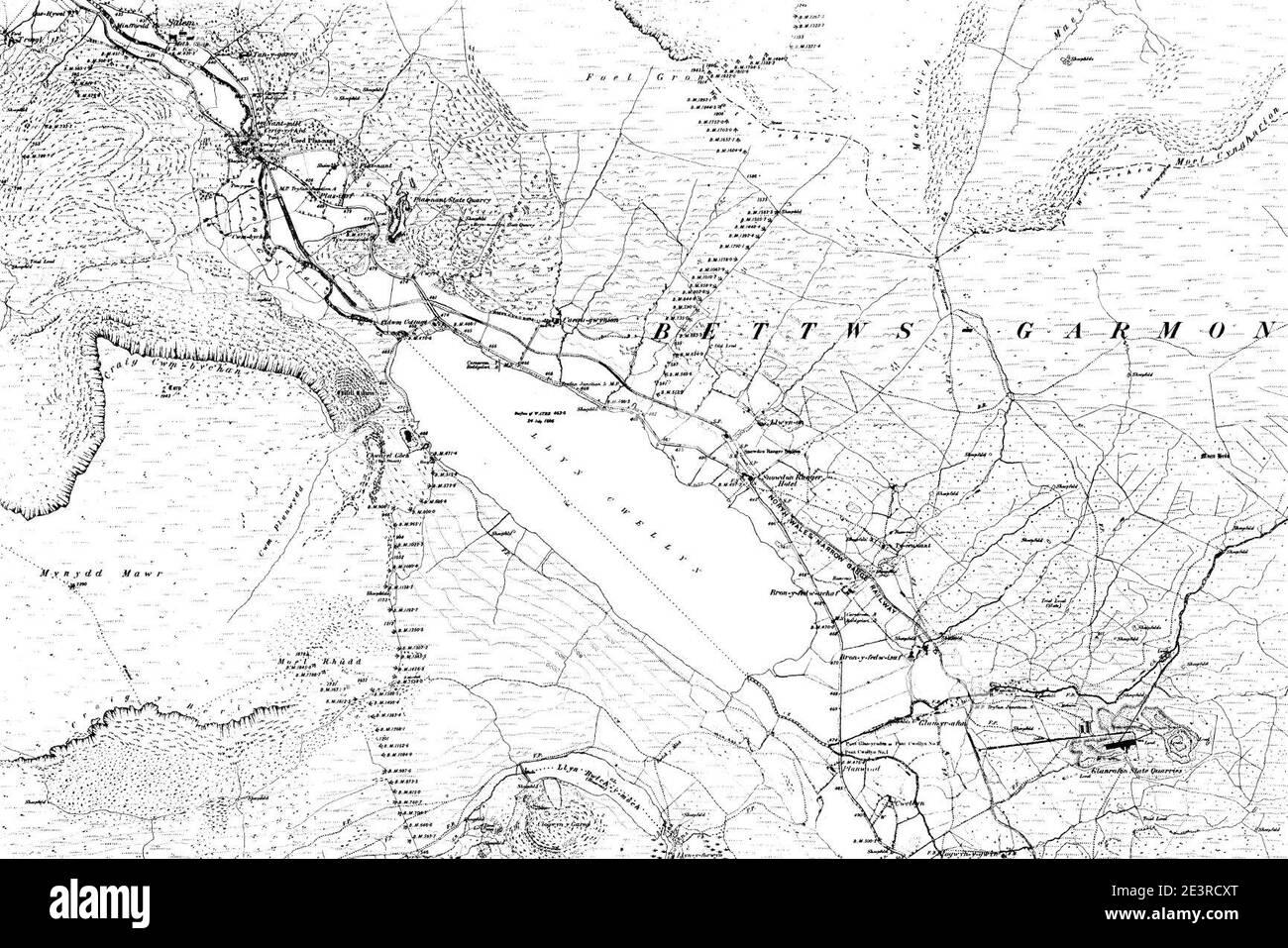 Map of Caernarvonshire OS Map name 021-NE, Ordnance Survey, 1888-1895 ...